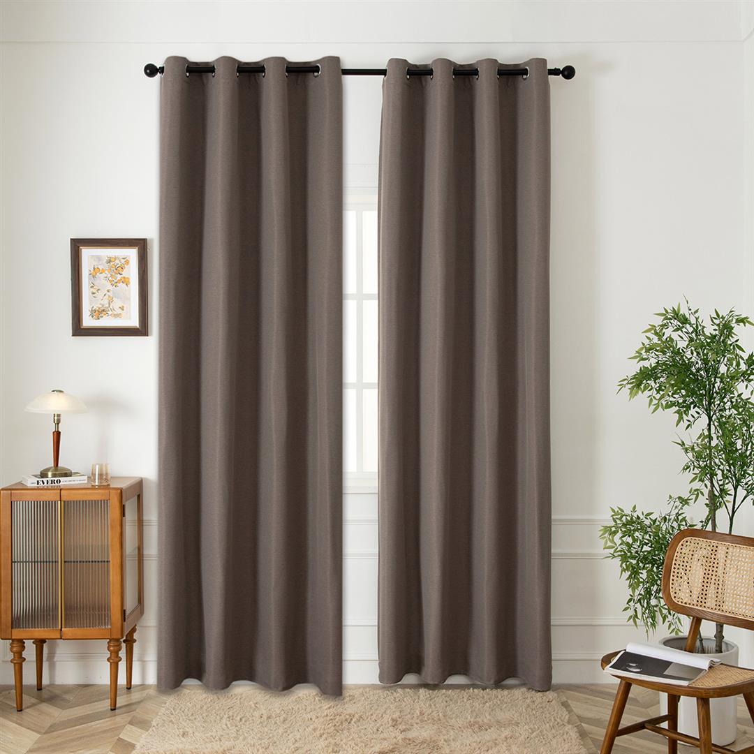 Ύφασμα κουρτίνας Blackout jacquard σκίασης Glare Art 8444 Φ280 Μόκα ...