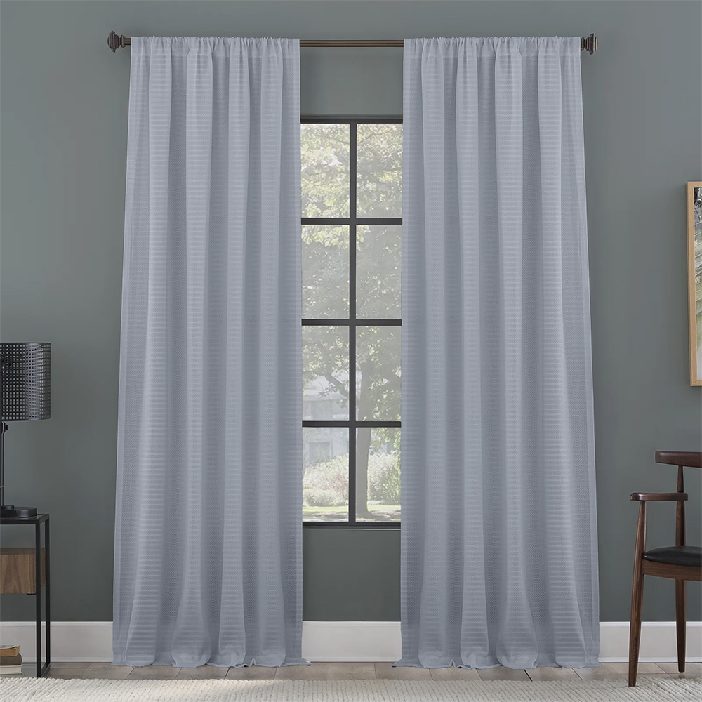 LINO ΚΟΥΡΤΙΝΑ EMB DELTA ΜΕ ΤΡΕΣΑ LGREY 150X240 - KalogirouHome